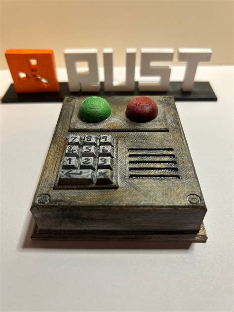 rust game codelock rust life size 3d print etsy
