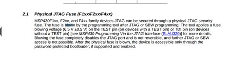 How To Blow The Msp430 Security Fuse Electrical Engineering Stack