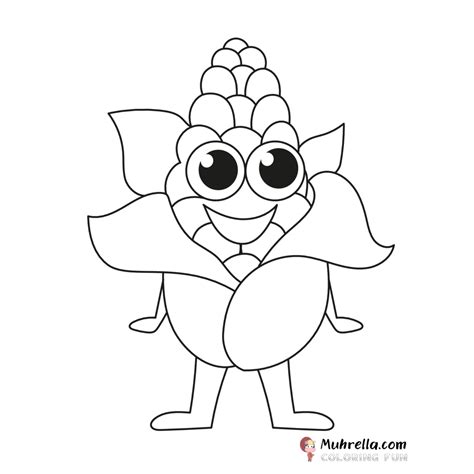 Corn Coloring Page