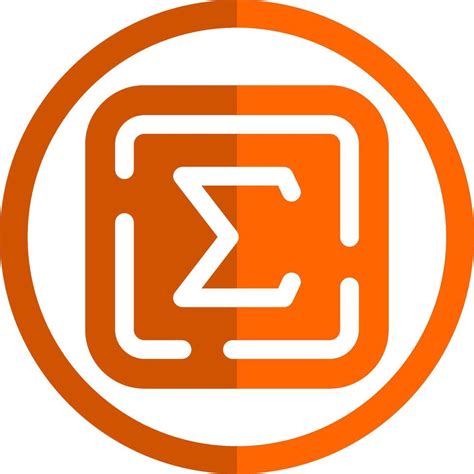 Summation Glyph Orange Circle Icon 41673847 Vector Art At Vecteezy