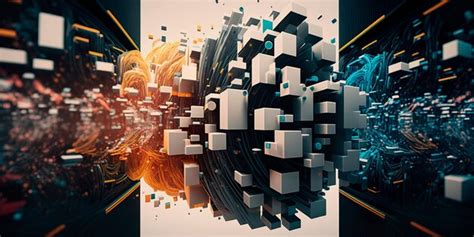 Premium Photo Abstract Image Depicting The Interaction Between Data Sets And Machine Learning