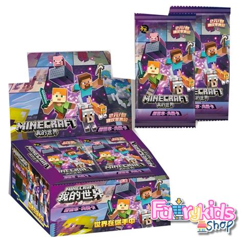 พร้อมส่งในไทย🇹🇭การ์ดมายคราฟ Minecraft งานการ์ดสะสม สุ่มลาย ใน1ซอง มีการ์ด5ใบ สุ่มใบพิเศษ