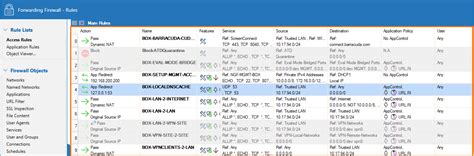 Firewall Rule List Interface And Icons Barracuda Campus