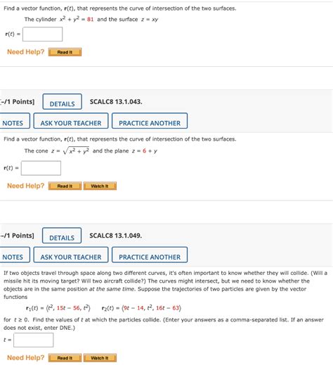 solved find a vector function r t that represents the