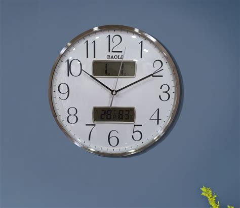 Buy Analog Digital Clock Analog Wall Clock With Digital Date Time Temperature And Humidity