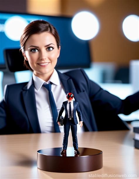 Tiny Man S Giantess Colleague Encounter Stable Diffusion Online