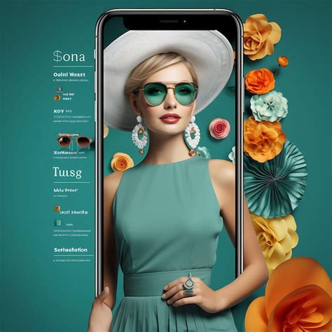 Premium Ai Image Mobile App Design Of Fashion Online Fashion Magazine App Design Trendy Theme