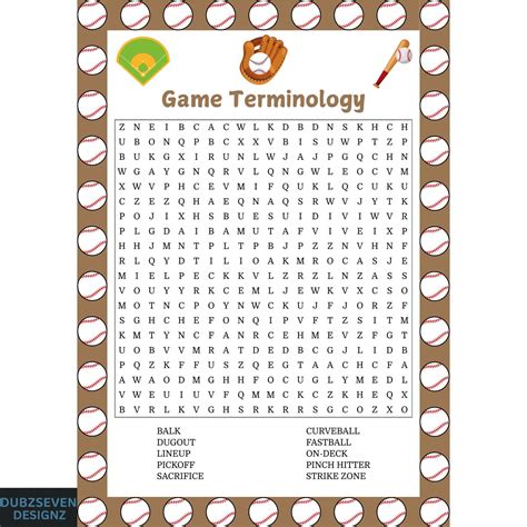 Baseball Word Search Bundle 10 Printable Puzzles Pdf Etsy