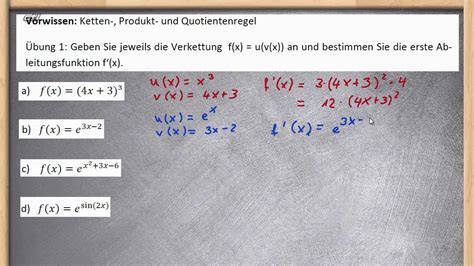 Ableiten Kettenregel Exponentialfunktion ★ Viele Beispiele Youtube