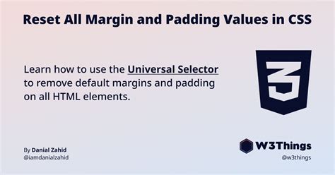 W3things On Linkedin Css Webdesign Margin Padding