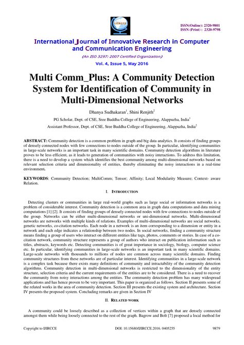 Pdf Multi Commplus A Community Detection System For Identification Of Community In Multi
