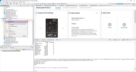 create a project for an efr32 application running the matter demo
