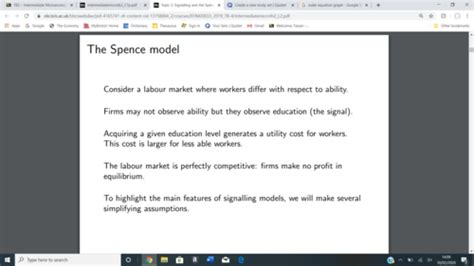 Micro Signalling And Spence Model Flashcards Quizlet