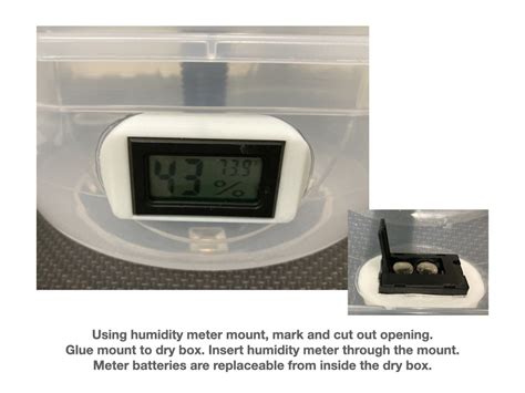 Dry Box Humidity Temperature Meter Holder By Elcubano Download Free STL Model Printables Com