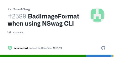 Badimageformatexception When Using Nswag Cli · Issue 2589 · Ricosuter
