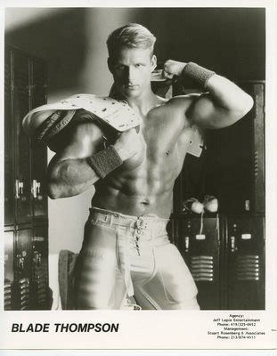 Vintage Gay Porn Star Promotional Photograph ~ Blade Thompson Football
