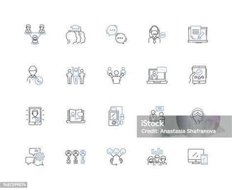 Collection Dicônes De Ligne De Verbalisation Articulation Verbalisation Communication Expression