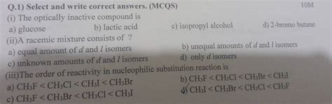 The Order Of Reactivity In Nucleophilic Substitution Reaction Is Filo