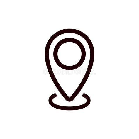 Location Map Pin Icon Showing Pointing Marker For Navigation Or Geographical Positioning Stock