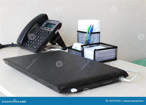 Minimalistic Office Workplace Table Stock Image Image Of Hygiene Office