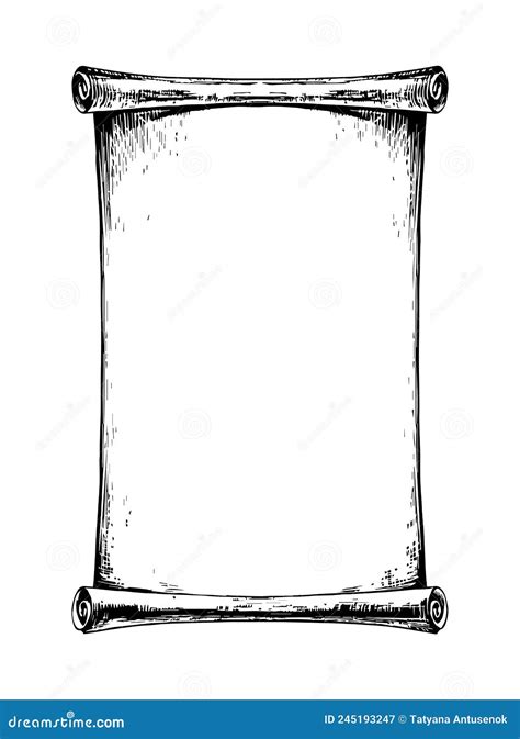 Scroll Papyrus Long Horizontal Banner Stock Photography CartoonDealer