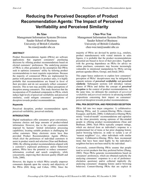 Pdf Reducing The Perceived Deception Of Product Recommendation Agents The Impact Of Perceived
