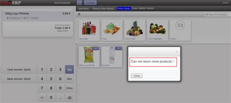 Openerp Point Of Sale Product Return From Pos Interface Acespritech