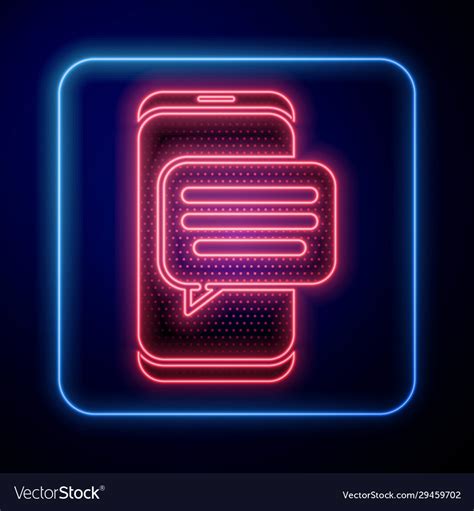Glowing Neon New Chat Messages Notification Vector Image
