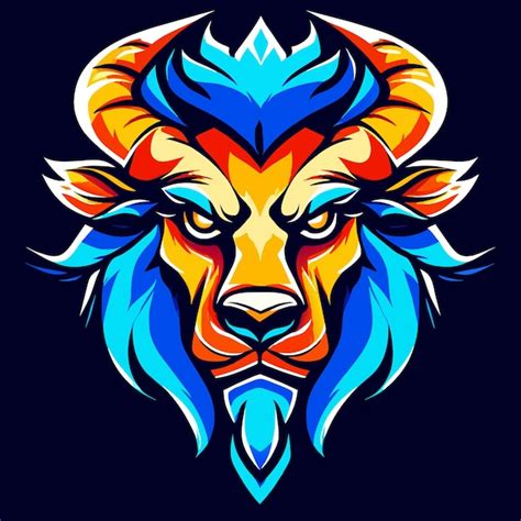 Premium Vector Assertive Goat Head Vector