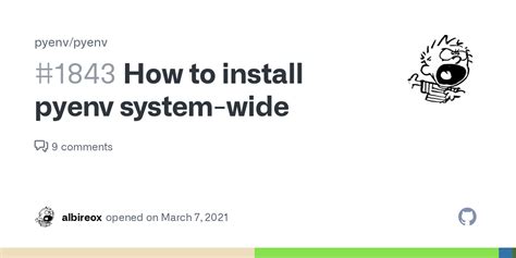 How To Install Pyenv System Wide Issue Pyenv Pyenv GitHub