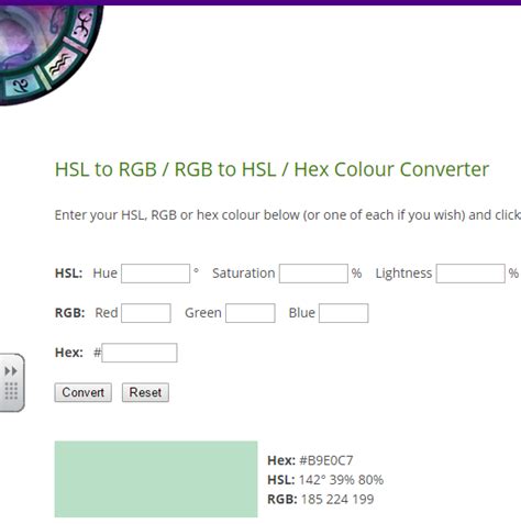 Find Hsl Rgb Or Hex Color Codes Convert One Code To Find Another Code Hex Color Codes Hex