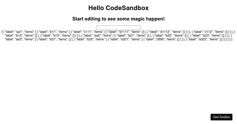 nested json filter codesandbox