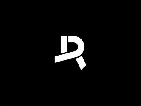 R 로고 디자인 프리미엄 벡터