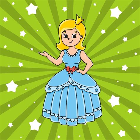 Lindo Personaje De Dibujos Animados Aislado Sobre Fondo De Color