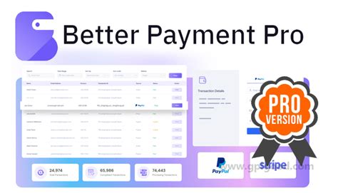 Better Payment Pro WordPress Payments Plugin GPL Good