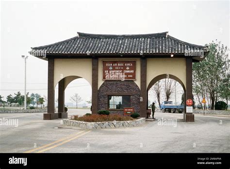 A View Of The Bases Front Gate Base Osan Air Base Country Republic