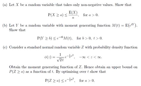 Solved A Let X Be A Random Variable That Takes Only