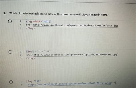 Solved Which Of The Following Is An Example Of The Correct