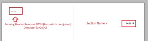 Running Header Removes Zwnj Zero Width Non Joiner Character U 200c Adobe Indesign