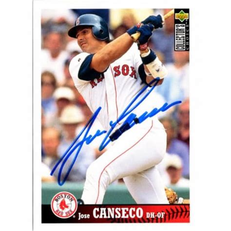 Autograph Warehouse 703194 Jose Canseco Signed Boston Red Sox 1997