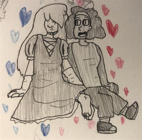 Quick Sketch Of Human Versions Of Ruby And Sapphire Being Cute Stevenuniverse