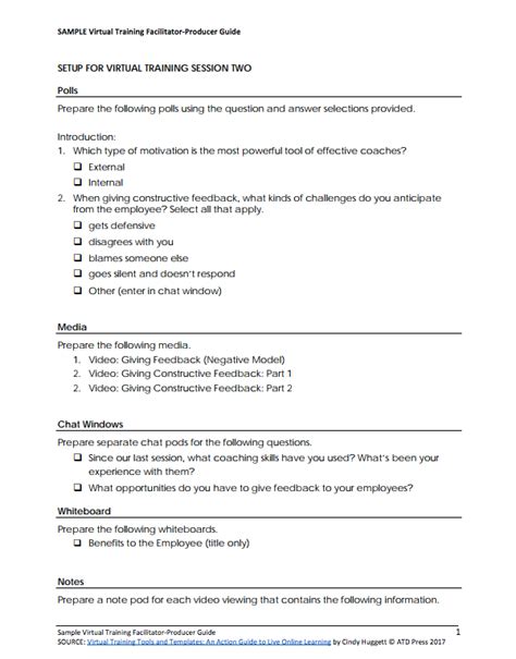 Figure 3 3 Sample Facilitator Guide Cindy Huggett