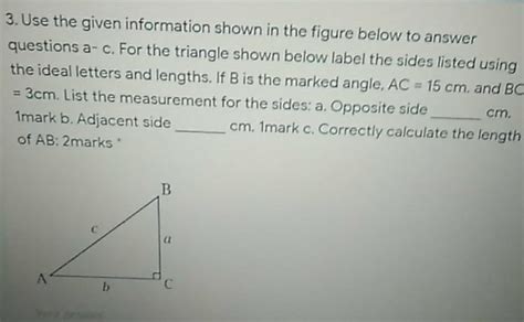 Solved Use The Given Information Shown In The Figure Below To Answer