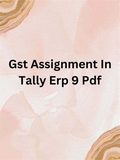 Gst Assignment In Tally Erp 9 Pdf Accounting Assignment Help Online