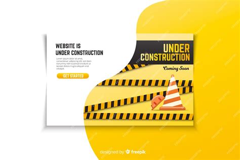 건설 방문 페이지에서 무료 벡터