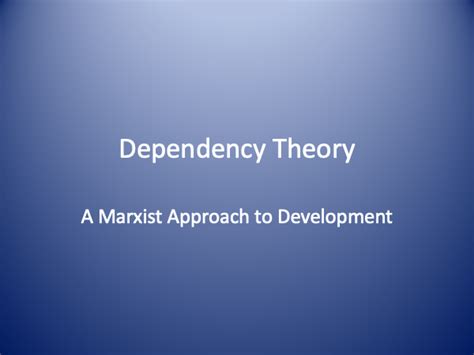 Dependency Theory Revisesociology