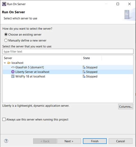 Deploying Applications To Open Liberty Server Using Eclipse IDE Kickstart A Jakarta EE