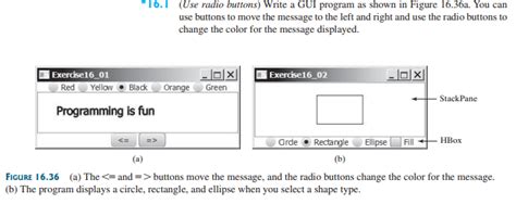 solved 6 use radio buttons write a gui program as shown