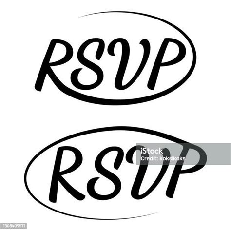 Rsvp 아이콘 웨딩 벡터 초대 카드 템플릿 격리 Rsvp 소용돌이와 우아한 현대 서예 감소에 대한 스톡 벡터 아트 및 기타 이미지 감소 결혼 의식 결혼식 Istock