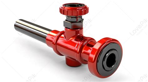 격리된 흰색 배경에 있는 빨간색 밸브 파이프의 눈길을 끄는 3d 렌더링 격리된 흰색 배경에 있는 빨간색 밸브 파이프의 눈길을 끄는 3d 렌더링 사진 격리된 흰색 배경에